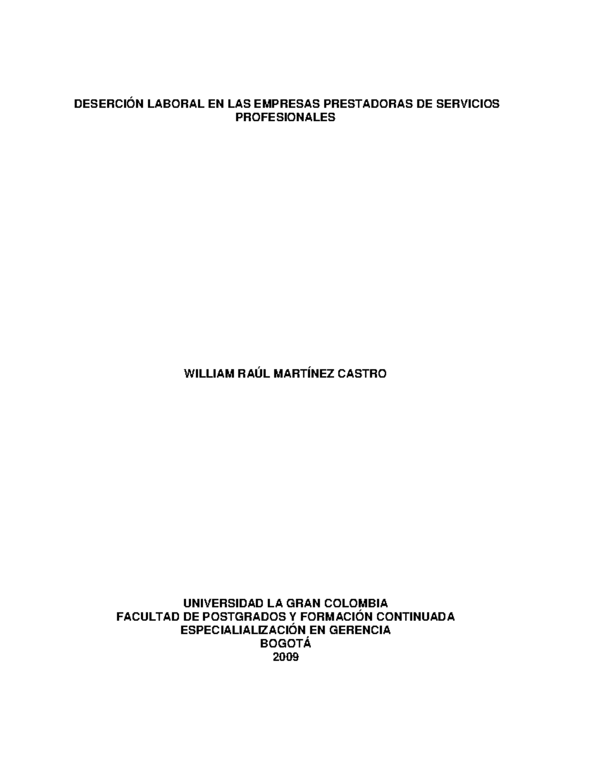 Deserción Laboral EN LAS Empresas Prestadoras DE Servicios ...