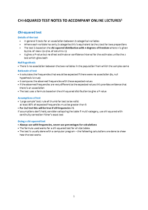 T test notes and biostats - MBBS1 - KCL - Studocu