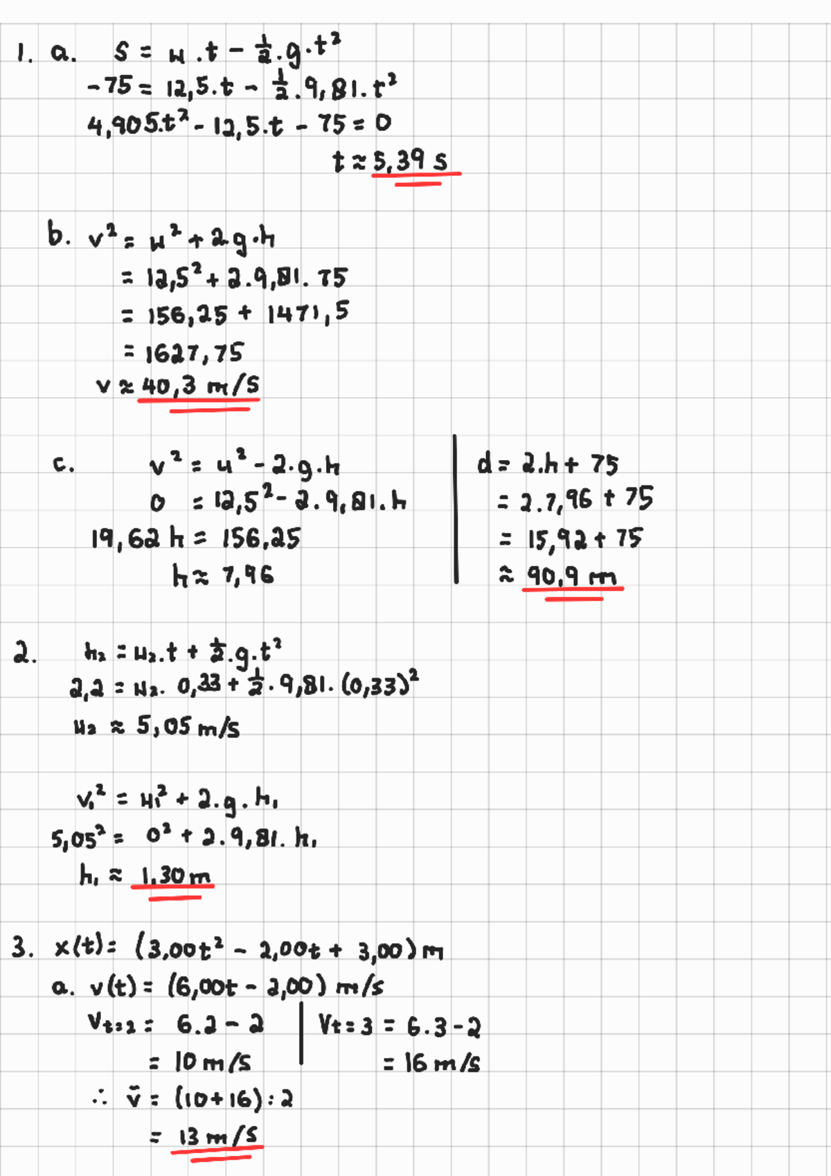 PH1011 Tutorial 1 230823 181341 - 1. a. S 12,5 1,81 S 2,81 1627,75 V x ...