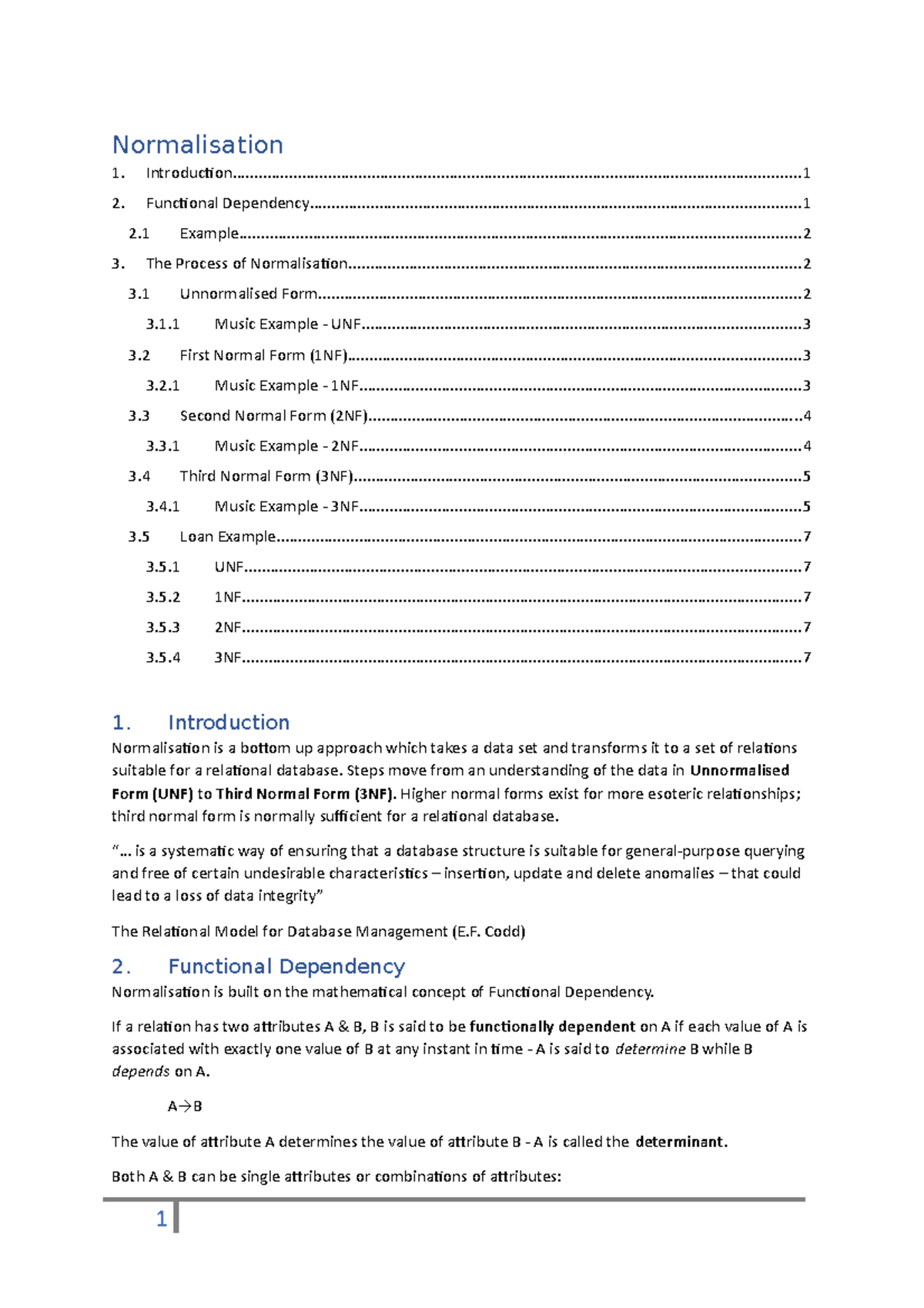 Database Development Unit 5 - Normalisation - Studocu