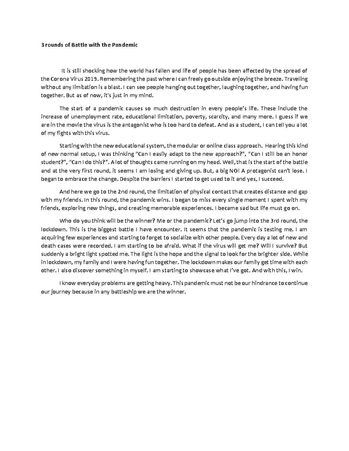 3 rounds of Battle with the Pandemic - Remembering the past where I can ...