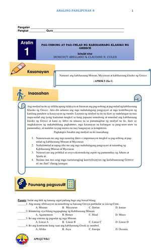 Q1 PE 10 Module 3 - dont - Physical Education Quarter 1 – Module 3: Participating in Physical ...