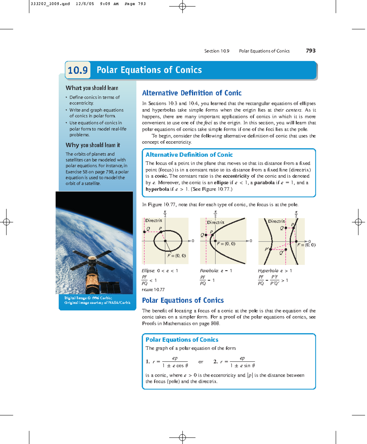 9.6 Polar Equations of Conics - •Write and graph equations of conics in polar form. •Use ...