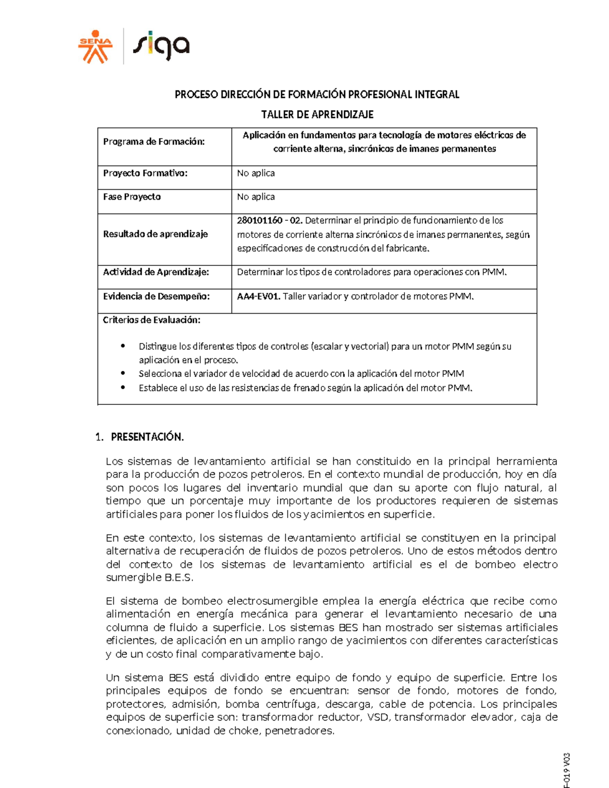 Anexo Taller Variador y controlador de motores PMM 4 - PROCESO ...