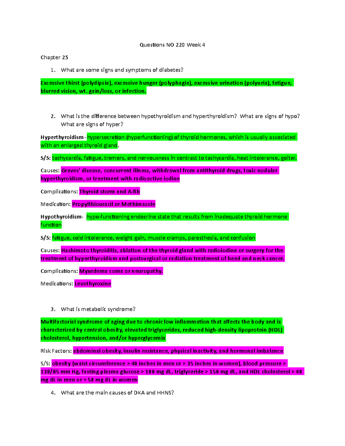 Questions NO 220 Week 4 - Study guide - Questions NO 220 Week 4 Chapter ...