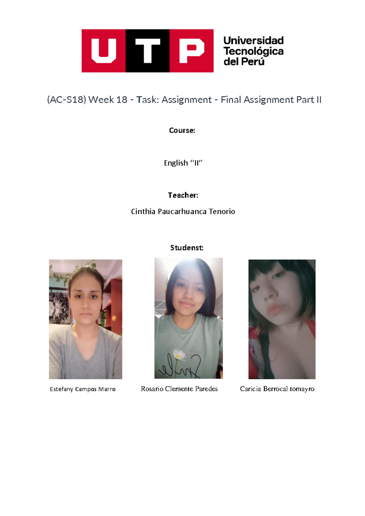 Ac S18 Week 18 Task Assignment Final Assignment Part Ii1 B 4819