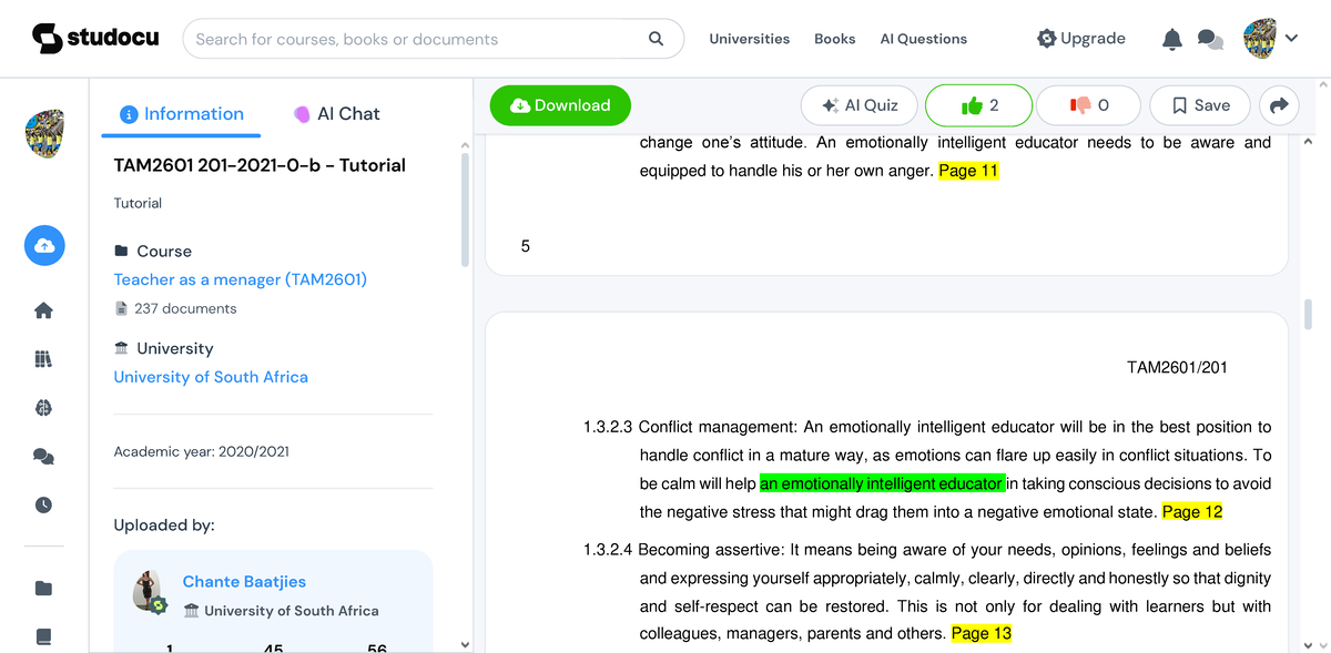 TAM2601 201-2021-0-b - Tutorial - Tutorial Letter 201 0 The Teacher as ...