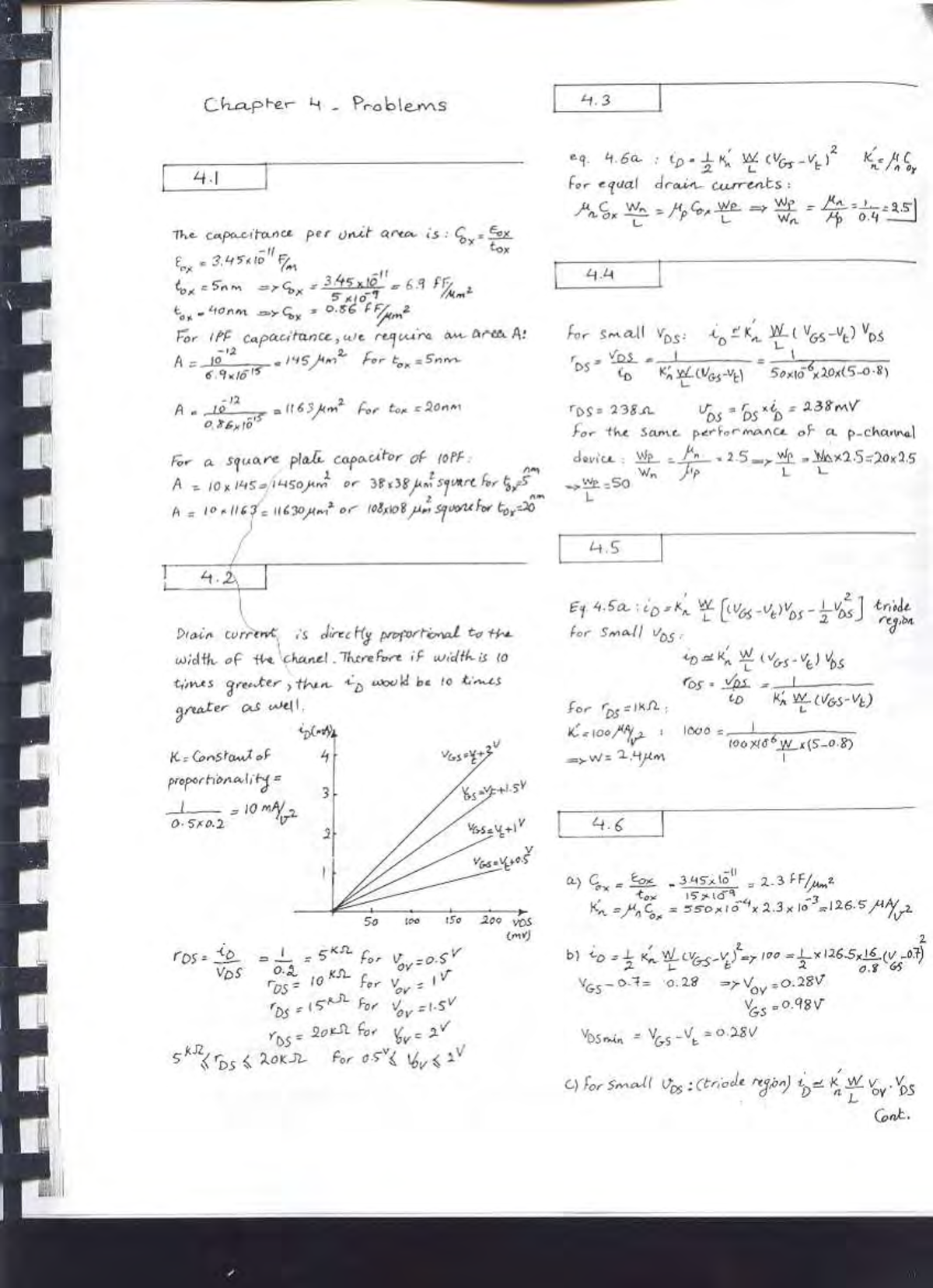 Sedra solution manual 1- 5th Ed chapter 4 - Basic Elecc - Studocu