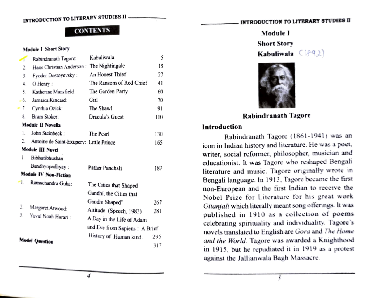 Module I Short Story - A guide to introduction to literary studies II ...