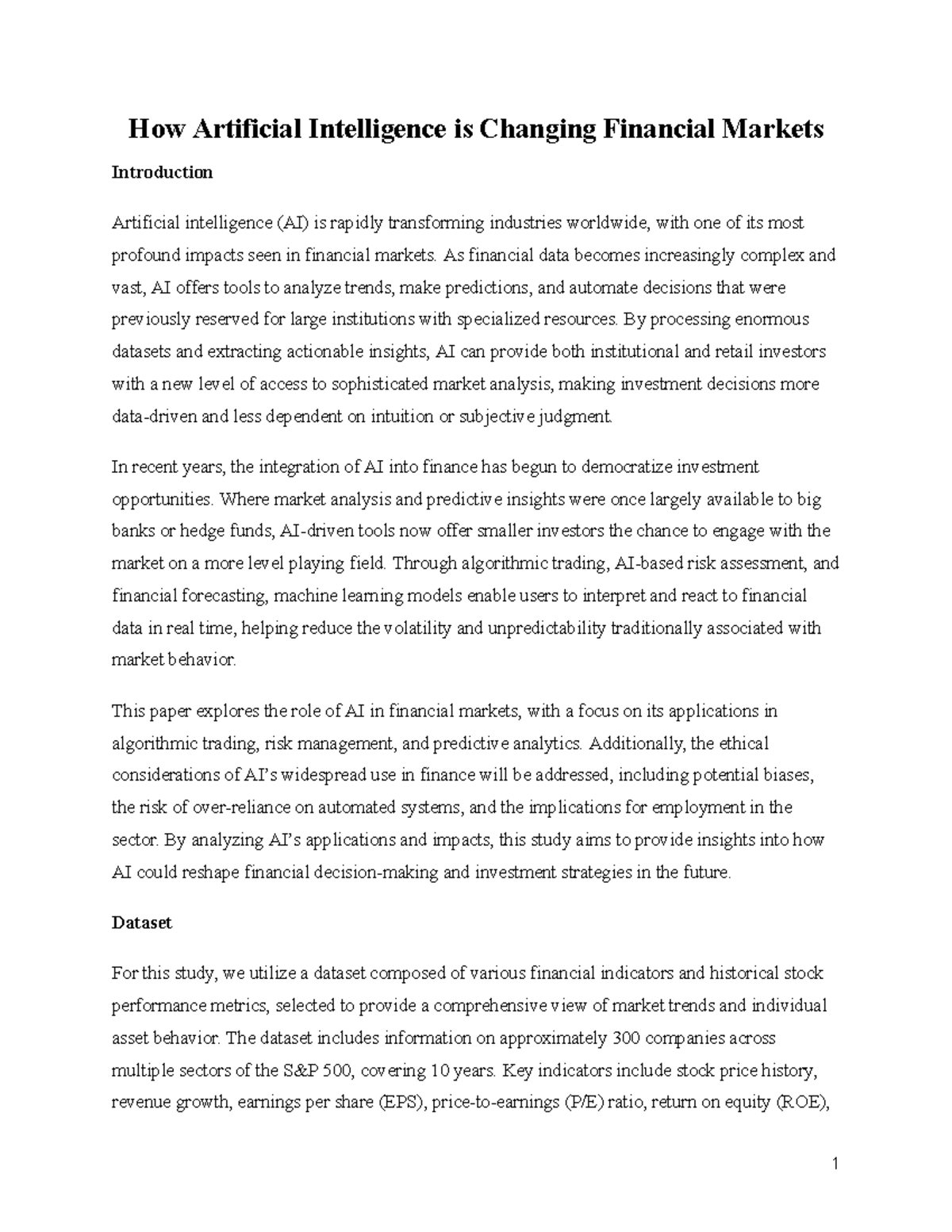 How Artificial Intelligence is Changing Financial Markets - How ...