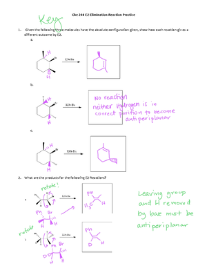 SN1 and SN2 Practice and Answers (personal practice) - ORGANIC CHEMISTRY I – PRACTICE EXERCISE ...