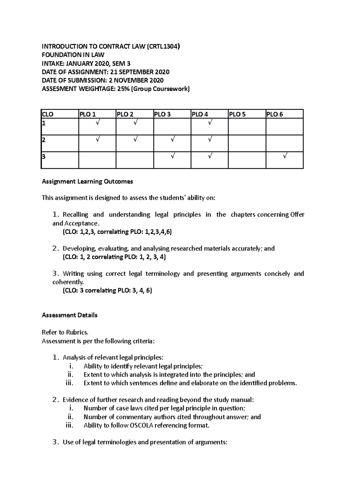 Assignment question (updated)(2) - UKTL Program - Studocu