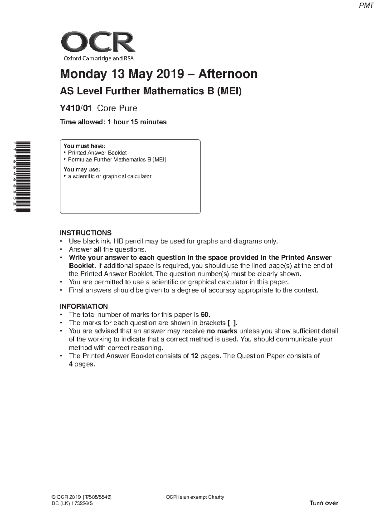 Ocra - asdasd - 7 7 6 6 4 6 6 9 0 2 * Monday 13 May 2019 – Afternoon AS ...