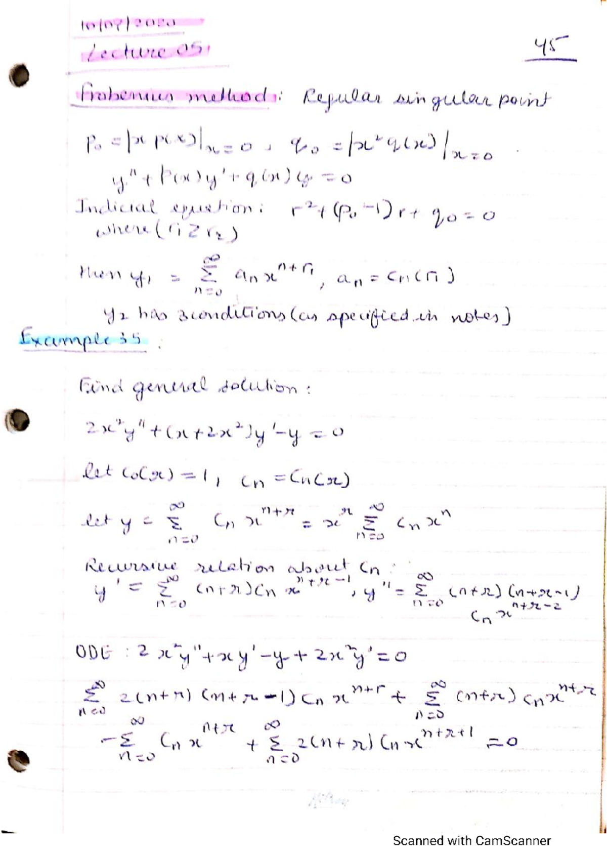 Notes lec 5 - Math 3705 - Studocu