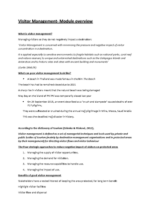 Visitor Management- interpretation, planning and theories - Visitor ...