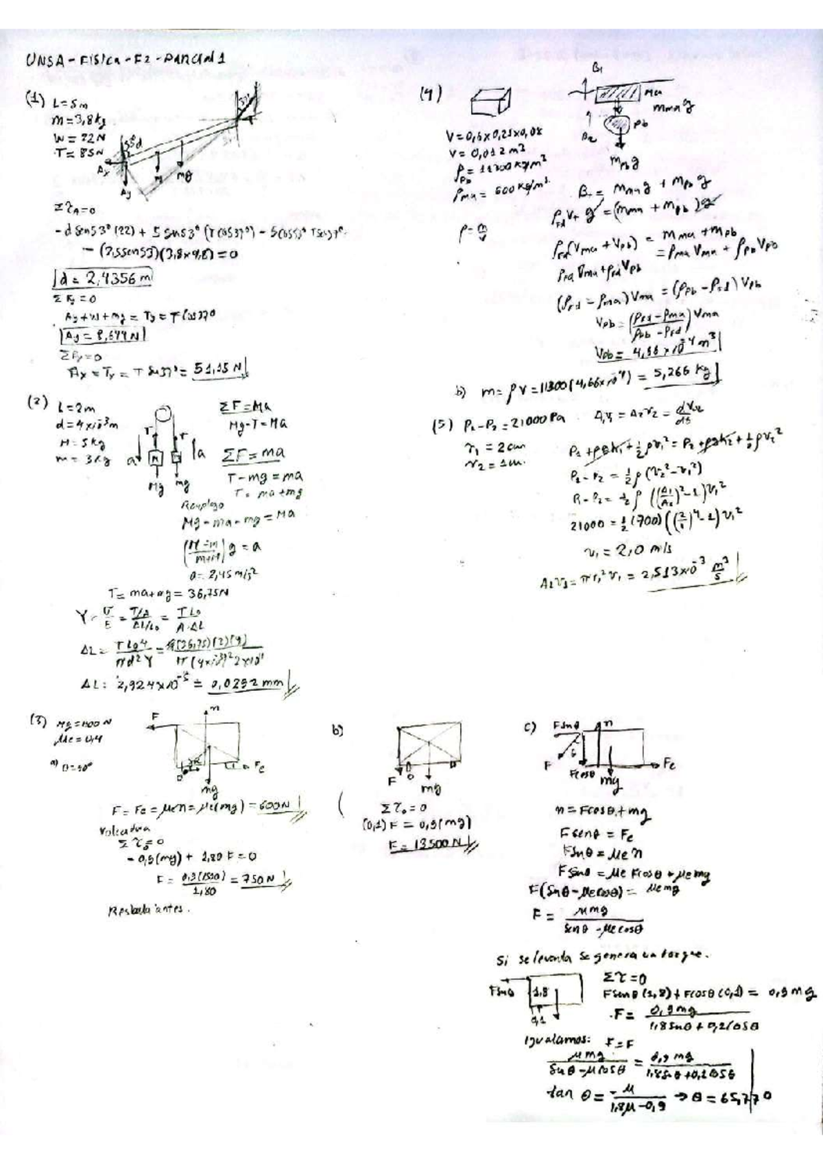 Parcial 1 - UNSA - solucion - Fisica 2 - UNSA - Studocu