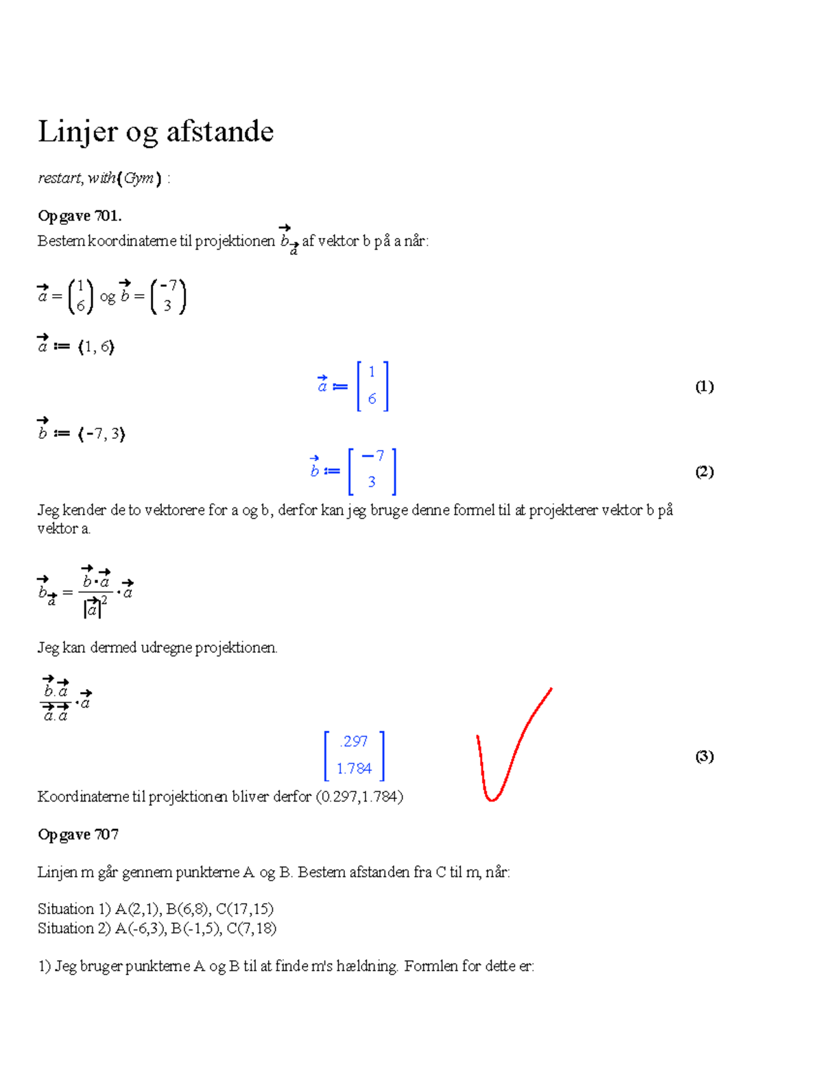 Linjer og afstande - (3)(3) (2)(2) (1)(1) Luna Højland List 1 Lærer ...