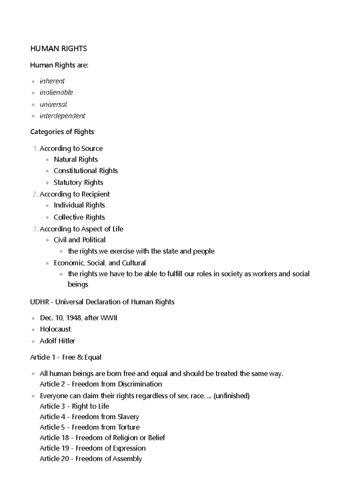 NSTP Human Rights Gender and Development Webinar Notes Ura ura 1 ...