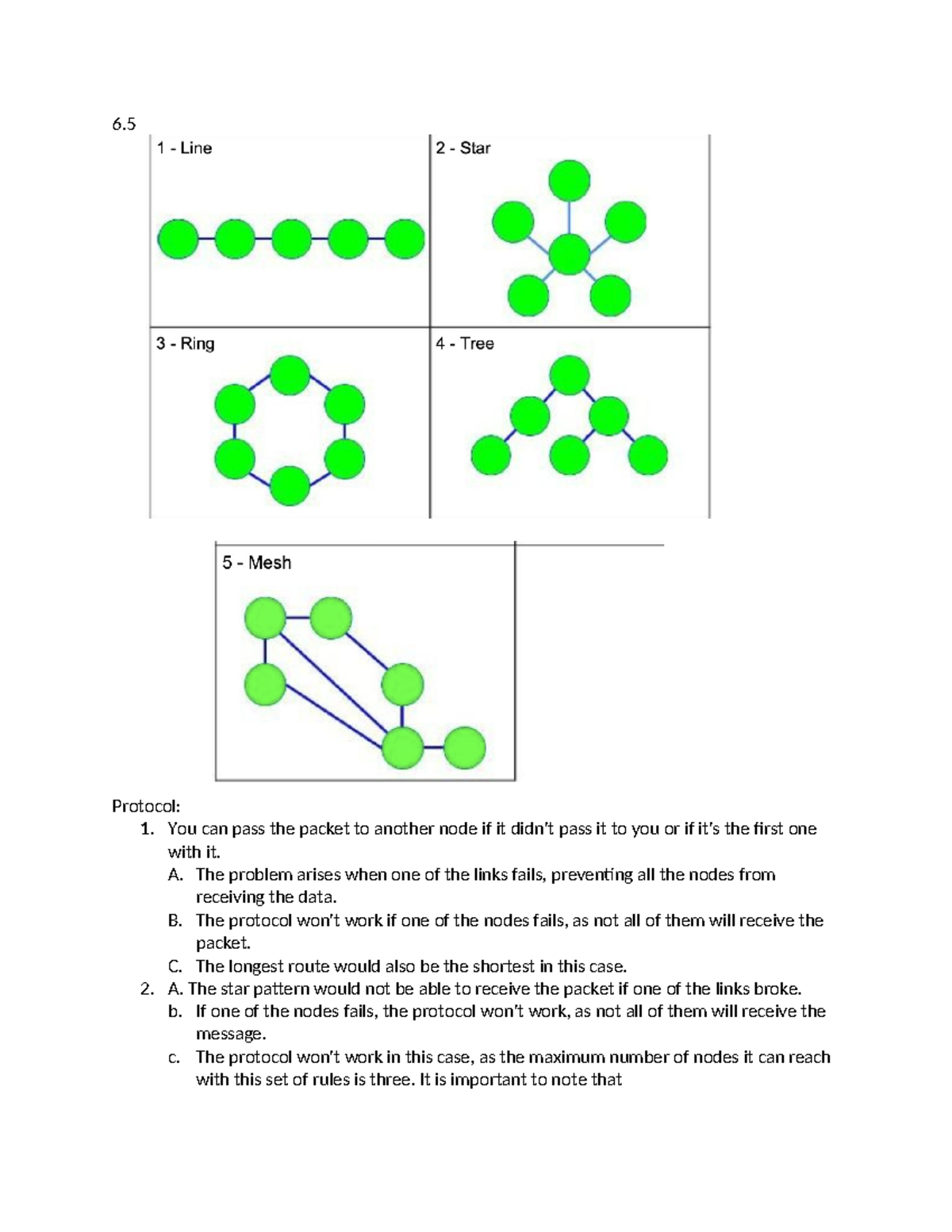 6.5 advanced placement - 6. Protocol: 1. You can pass the packet to ...