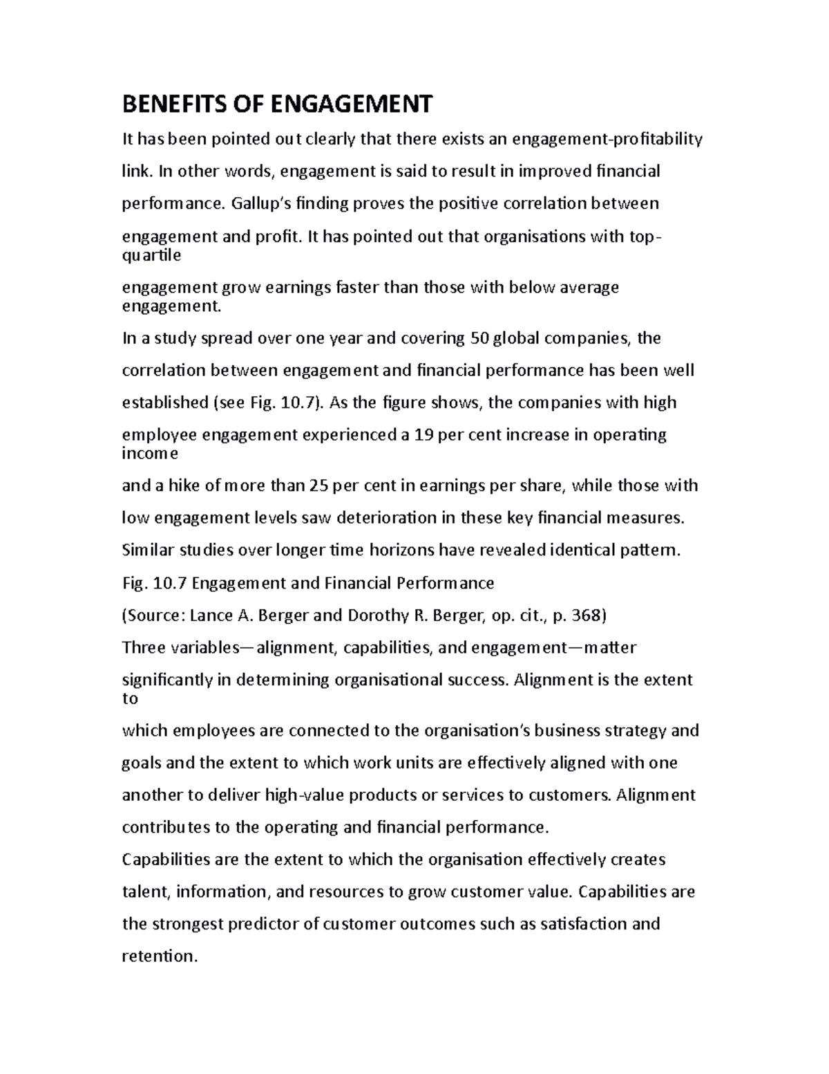 Benefits OF Engagement notes - BENEFITS OF ENGAGEMENT It has been ...