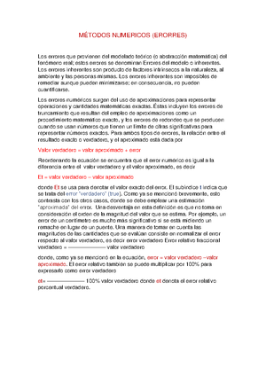 U1-Introducción MN - Trabajos U1 - CAP ́ITULO 1 Introducci ́on a los m ...