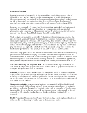 Week4 i Human Case Study - Week4 iHuman Case Study 1: Primary Diagnosis ...