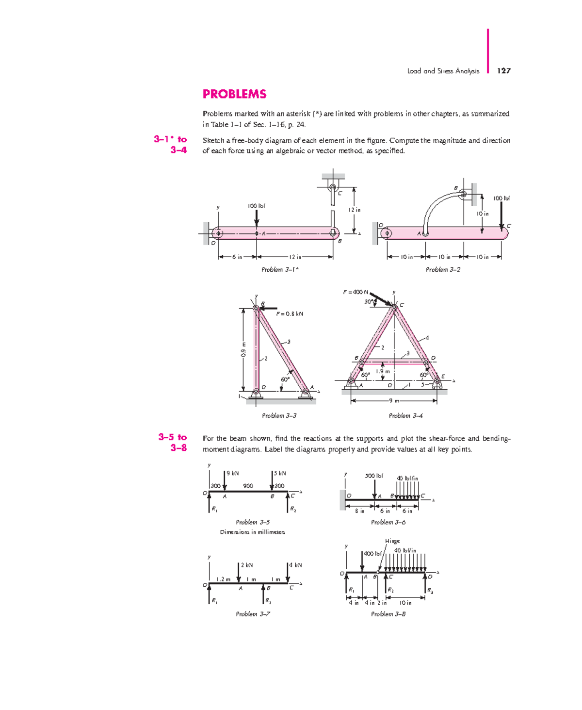 Chapter 3 problems - Load and Stress Analysis 127 PROBLEMS Problems marked with an asterisk ...
