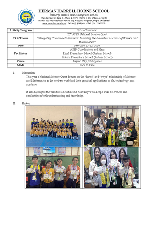 Assessment for the students tomorrow - TEST I MULTIPLE CHOICE ...