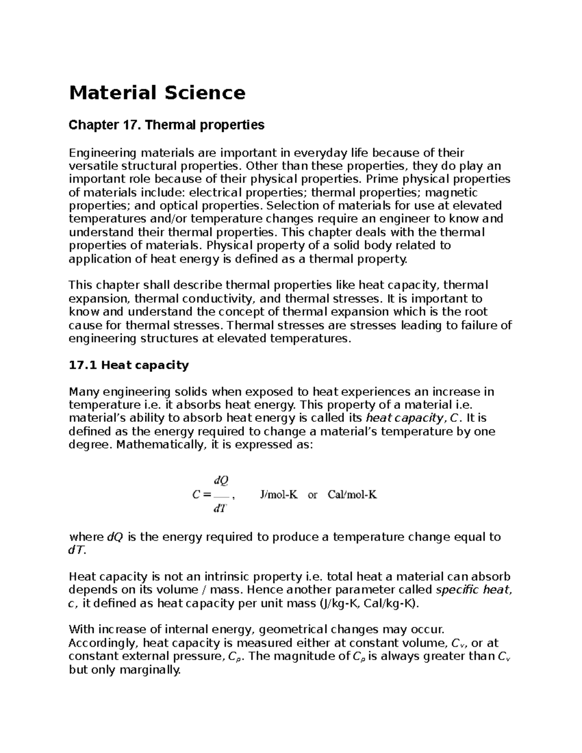 CH17-lect21 - lecture 21 - chapter 17 - notes - Material Science ...