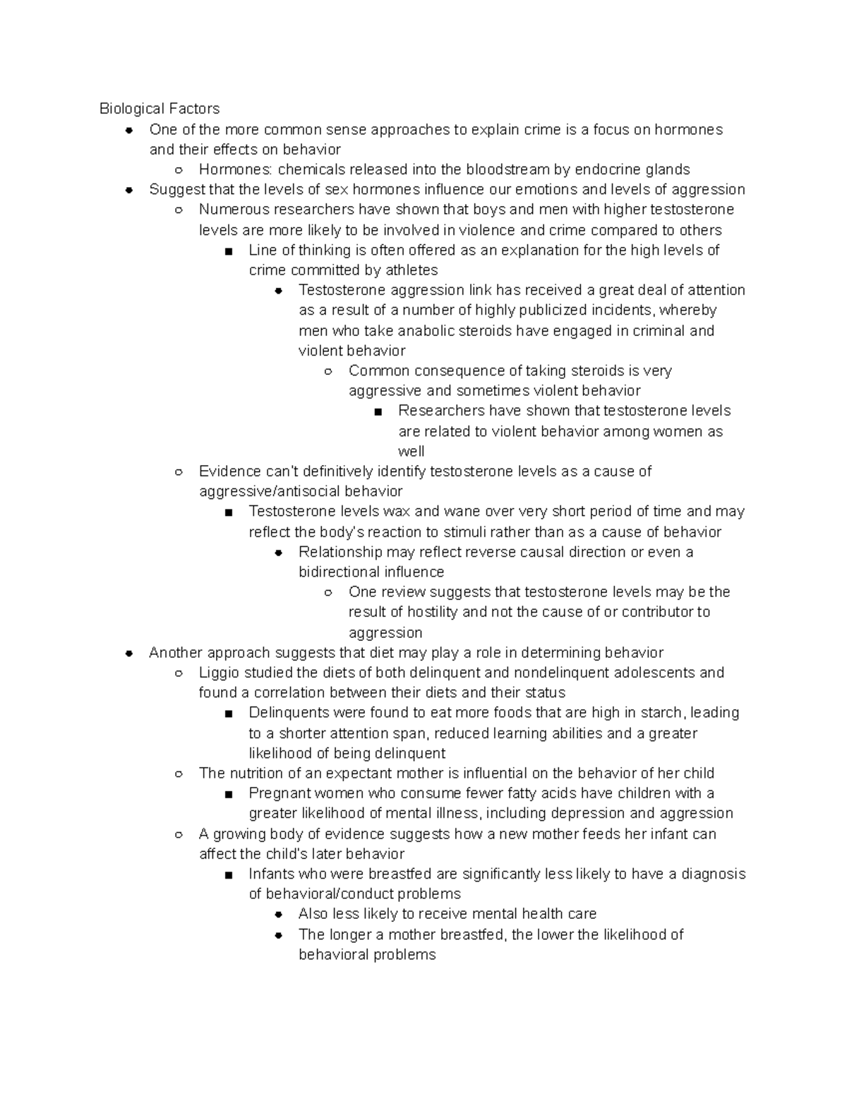 Crim Theory ch3 pt3 - Biological Factors One of the more common sense ...