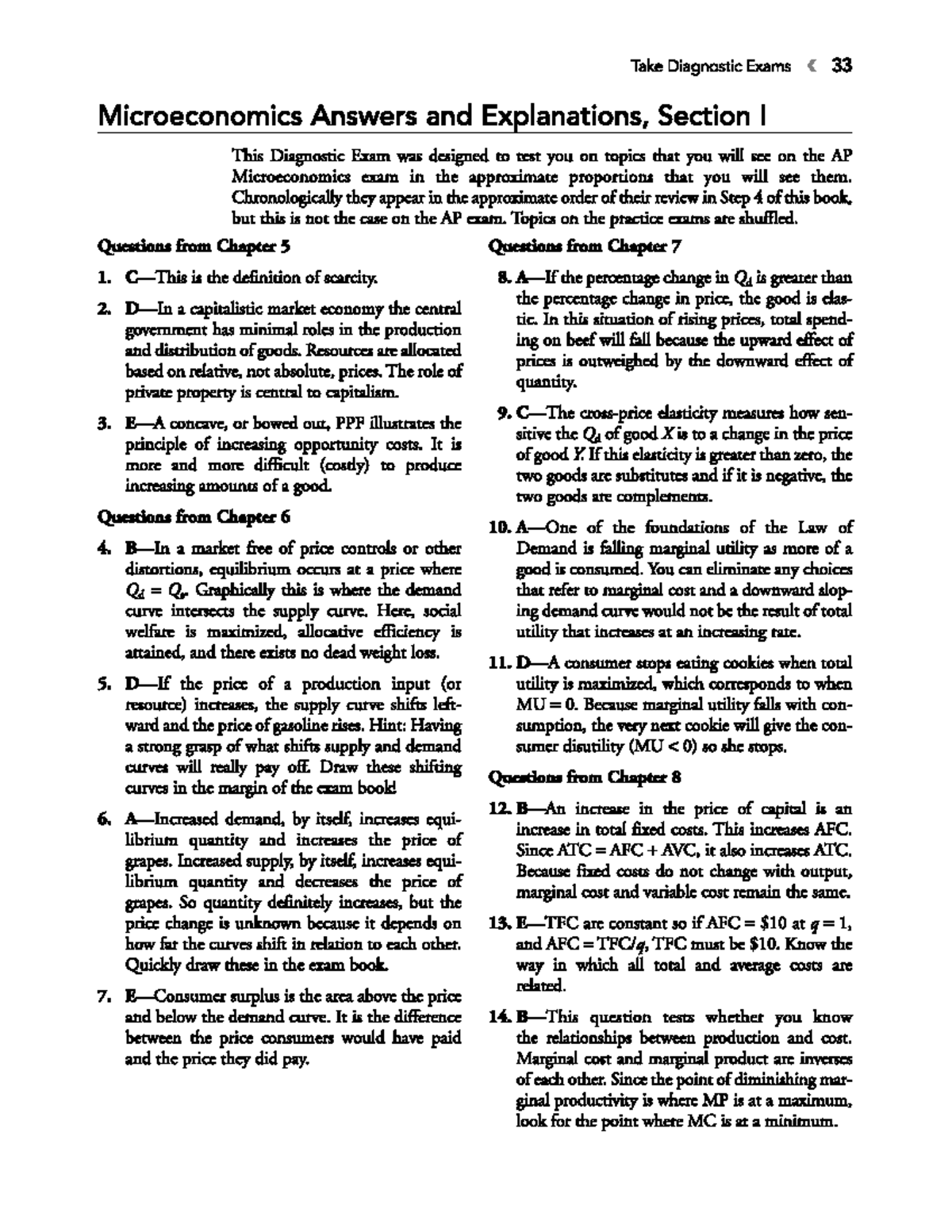 (AP Micro) 5 steps to A- Diagnostic Test Answer Key - 33 Take ...