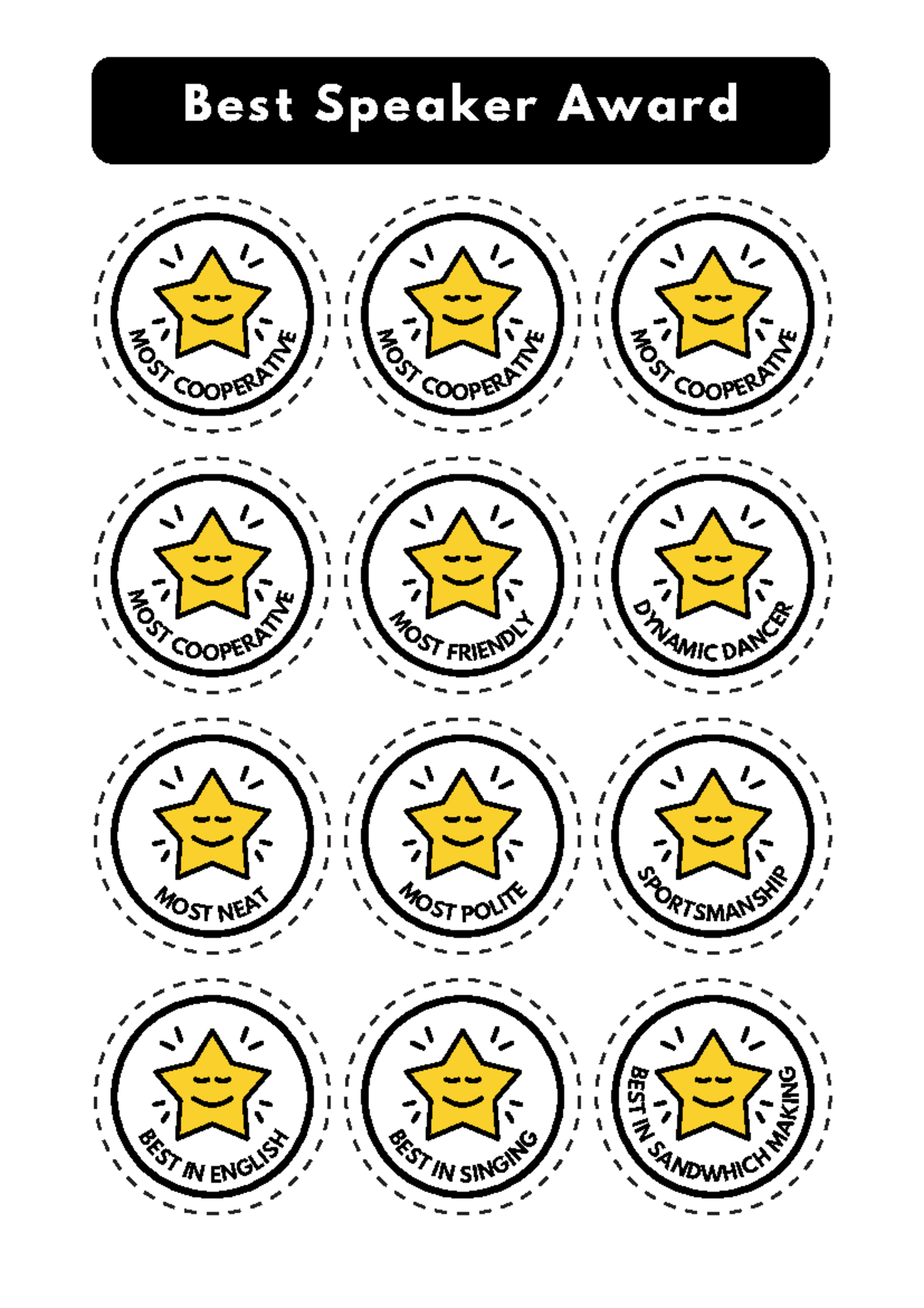 Best Speaker Award - M O S T C O O P E R A T I V E M O S T N E A T M O ...