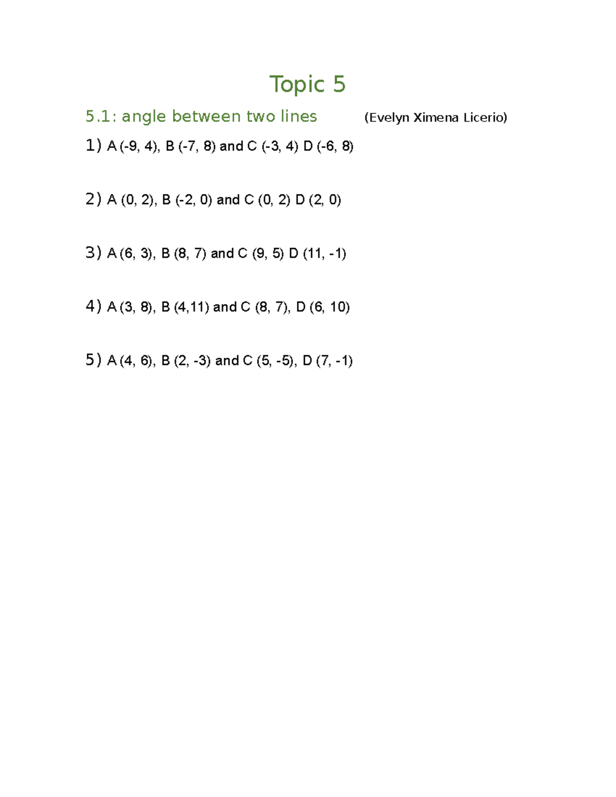 Unsolved topic 5 math - basically just practicee - Topic 5 5: angle ...