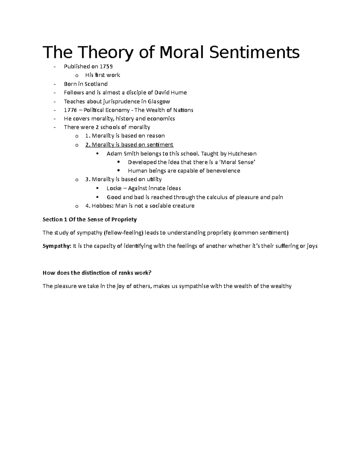 Adam Smith - The Theory of Moral Sentiments - The Theory of Moral ...