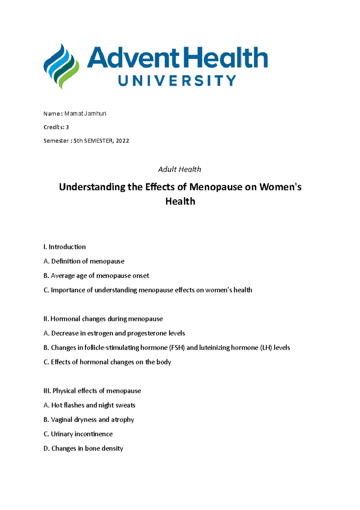 Understanding the Effects of Menopause on Women's Health - Introduction ...