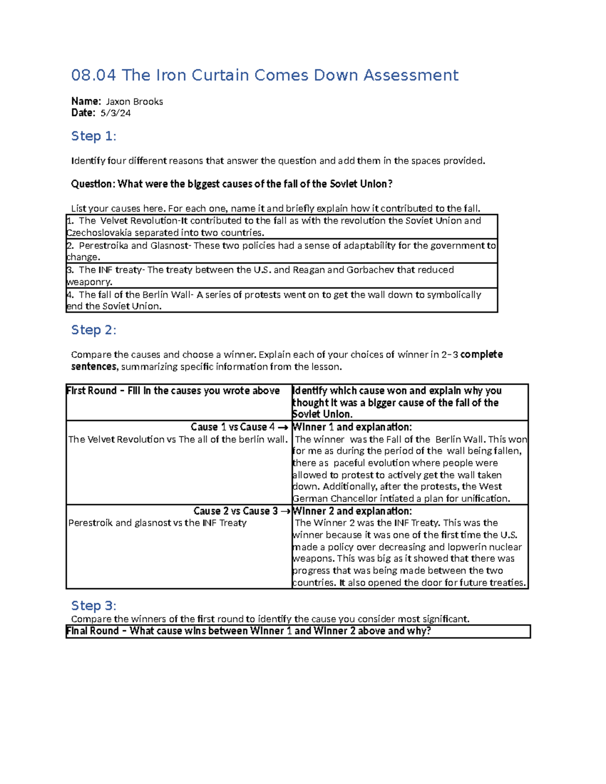 Iron curtain wh Jaxon Brooks - 08 The Iron Curtain Comes Down ...