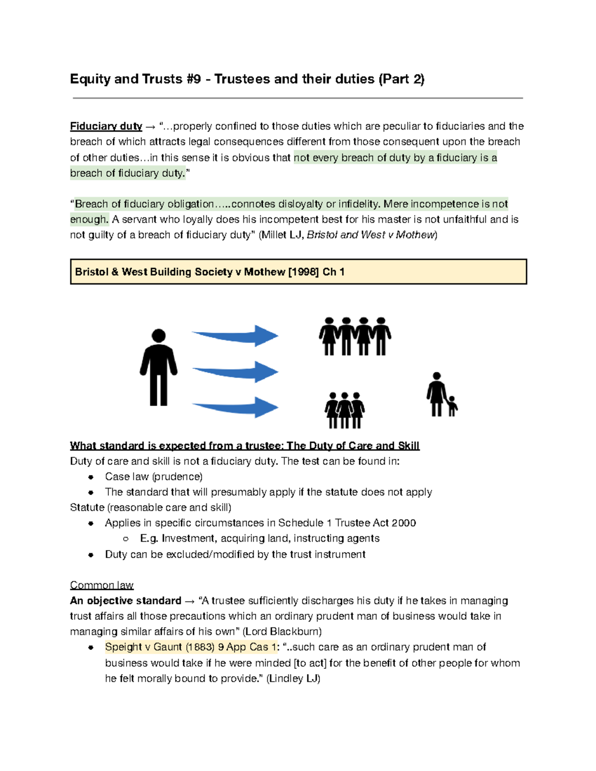 Equity and Trusts #9 - Trustees and their duties (Part 2) - . confined to those duties which are ...