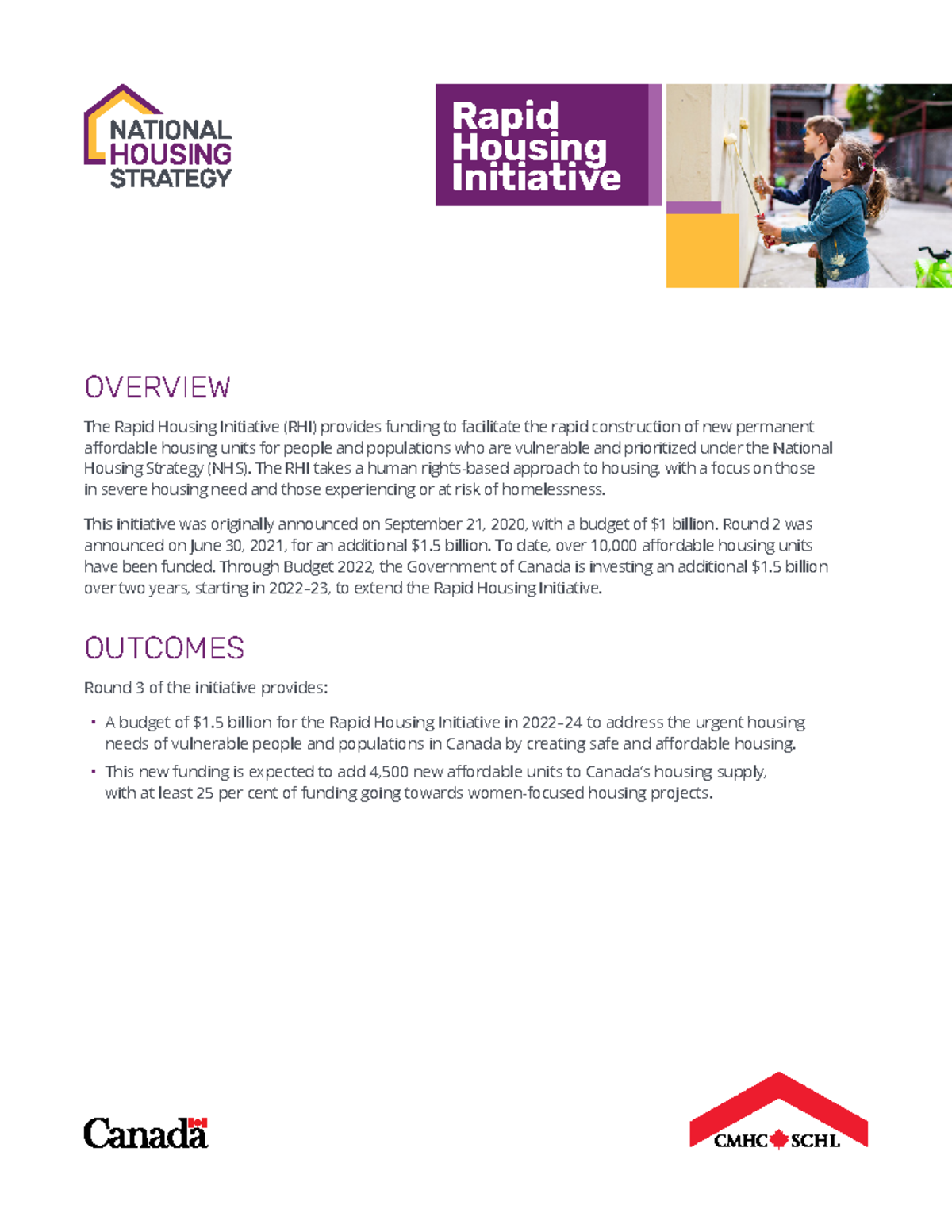 Nhs Rapid Housing highlight sheet en - OVERVIEW The Rapid Housing ...