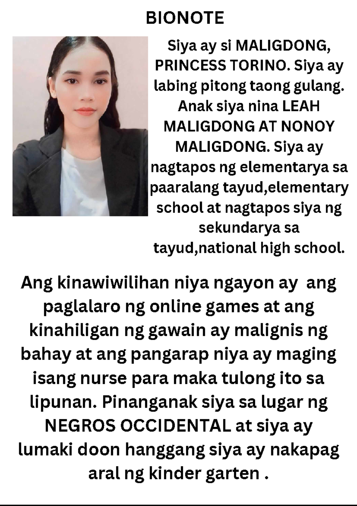 White Yellow Modern Page Border - BIONOTE Siya ay si MALIGDONG ...