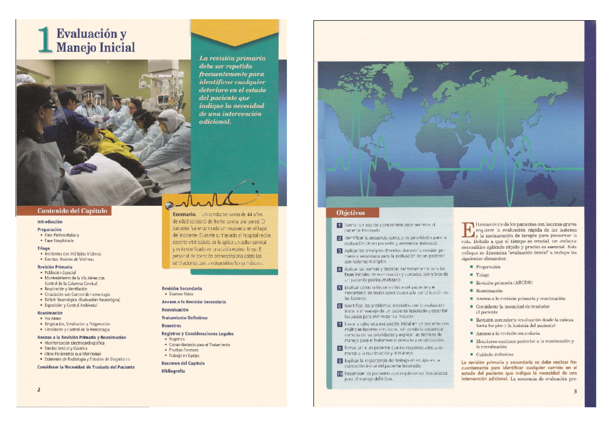 ATLS capituo 1 x2 para imprimir - Evaluación y Manejo Inicial ...