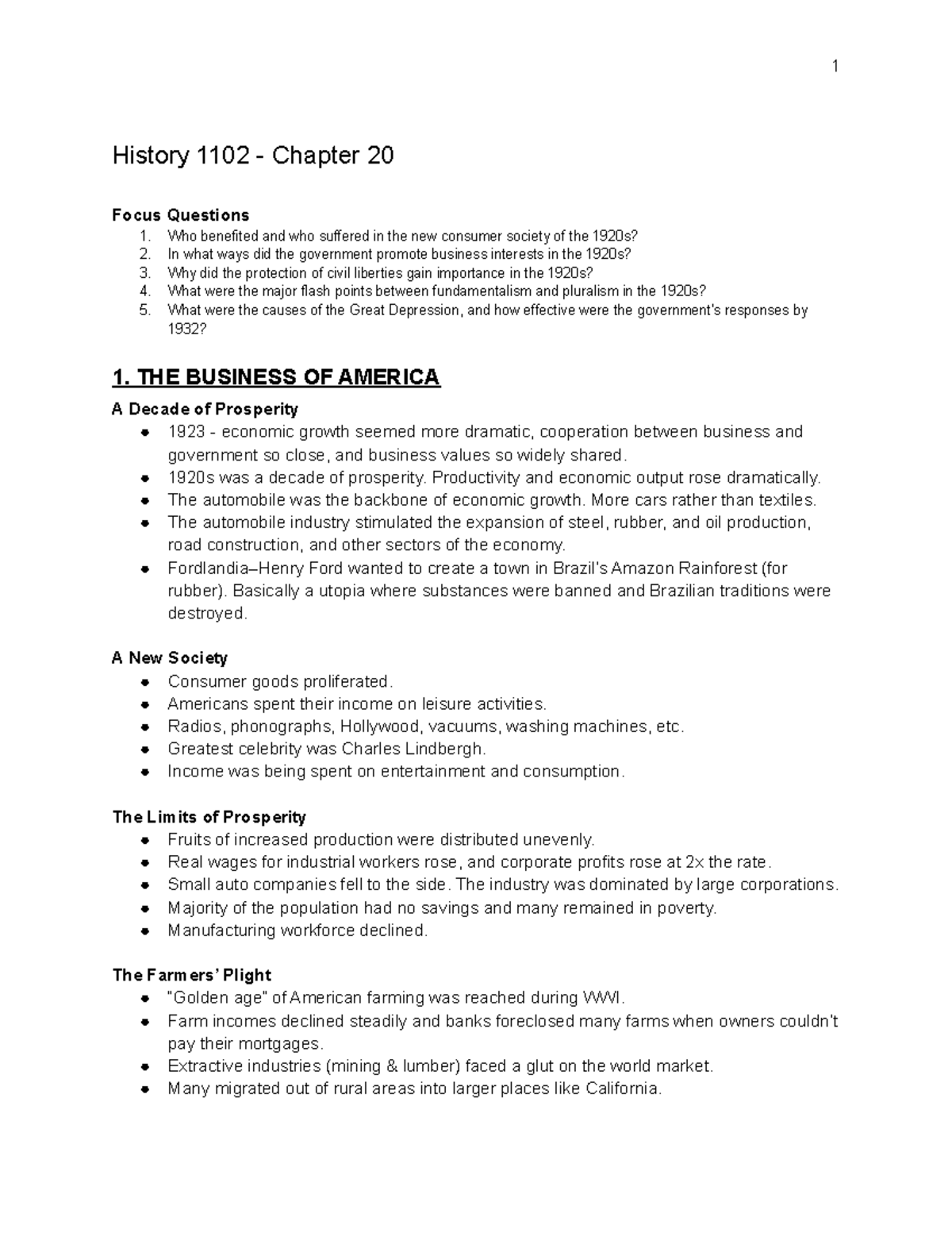 Chapter 20 - Reading - History 1102 - Chapter 20 Focus Questions 1. Who ...
