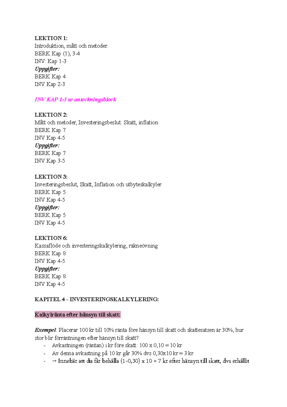 Företagets finansiella miljö - LEKTION 1: Introduktion, mått och ...