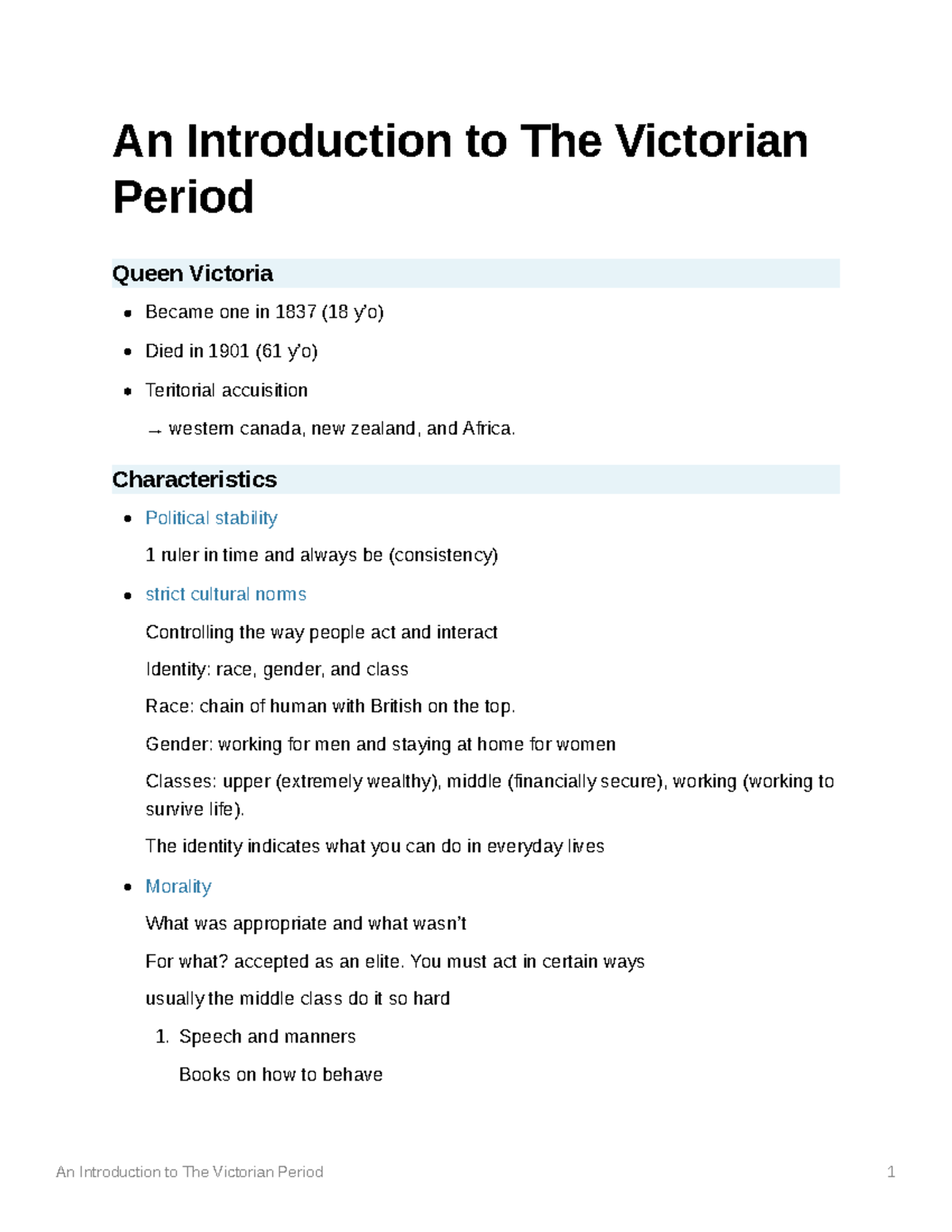 An Introduction to The Victorian Period - Characteristics Political ...