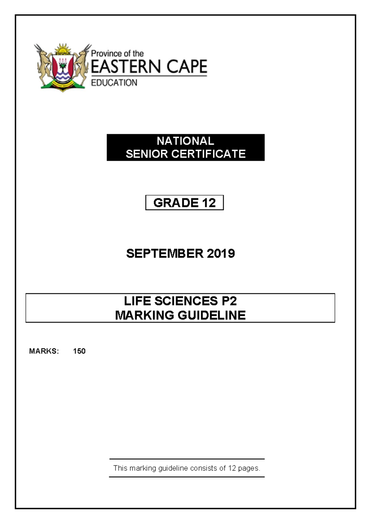 .arch LIFE Sciences P2 MEMO SEPT2019 English final - NATIONAL SENIOR ...