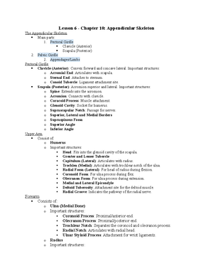 BSC2085L Lesson 4 - Lesson 4 - Chapter 9: Axial Skeleton Part 1 Axial ...