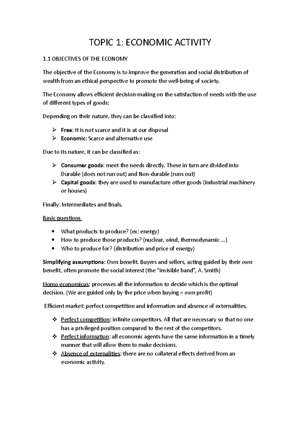 Unit 12 International Economics - TOPIC 1: ECONOMIC ACTIVITY 1 ...