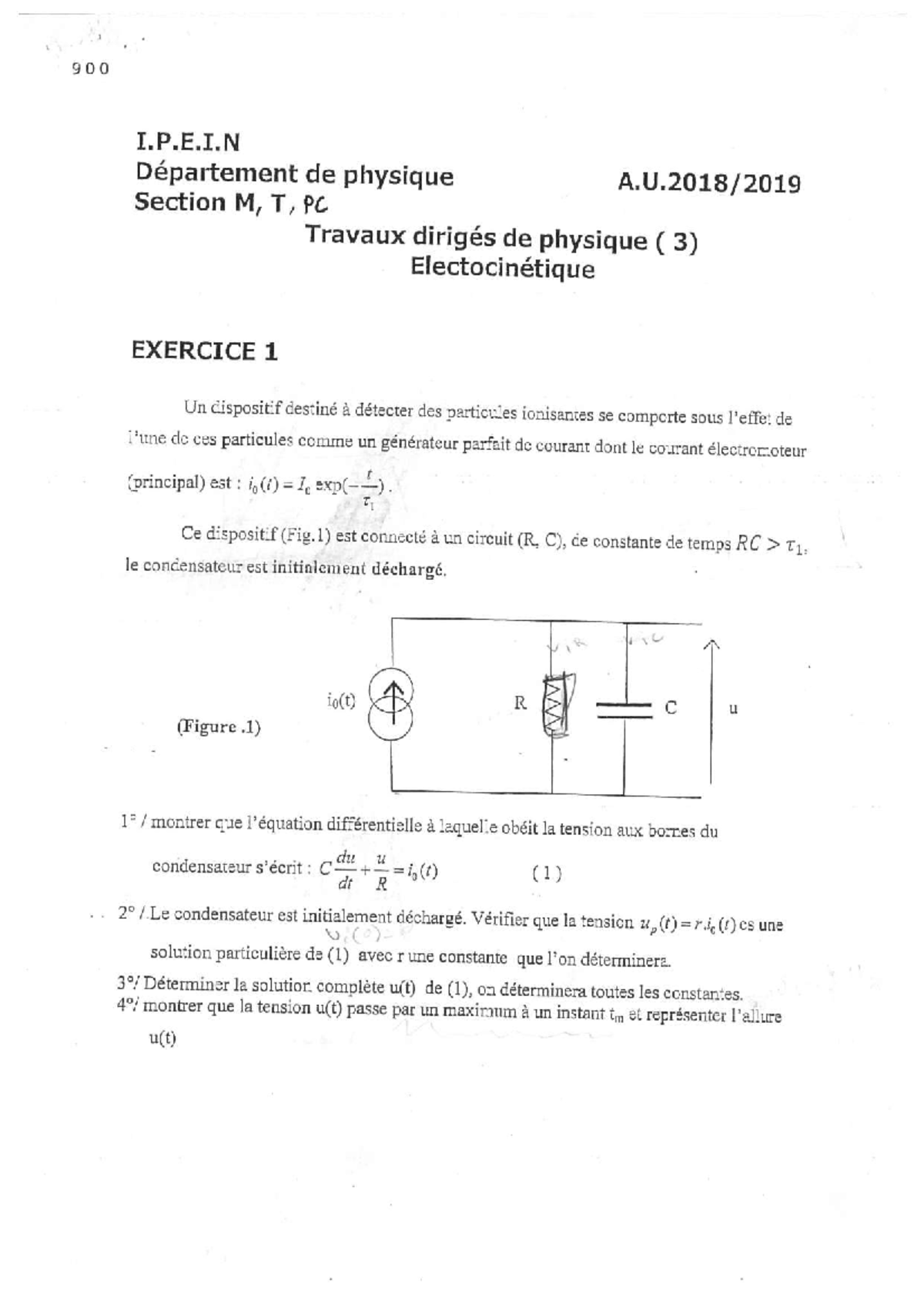 Electrocinetique 2018 Ipein Series - eng lit hist - Studocu