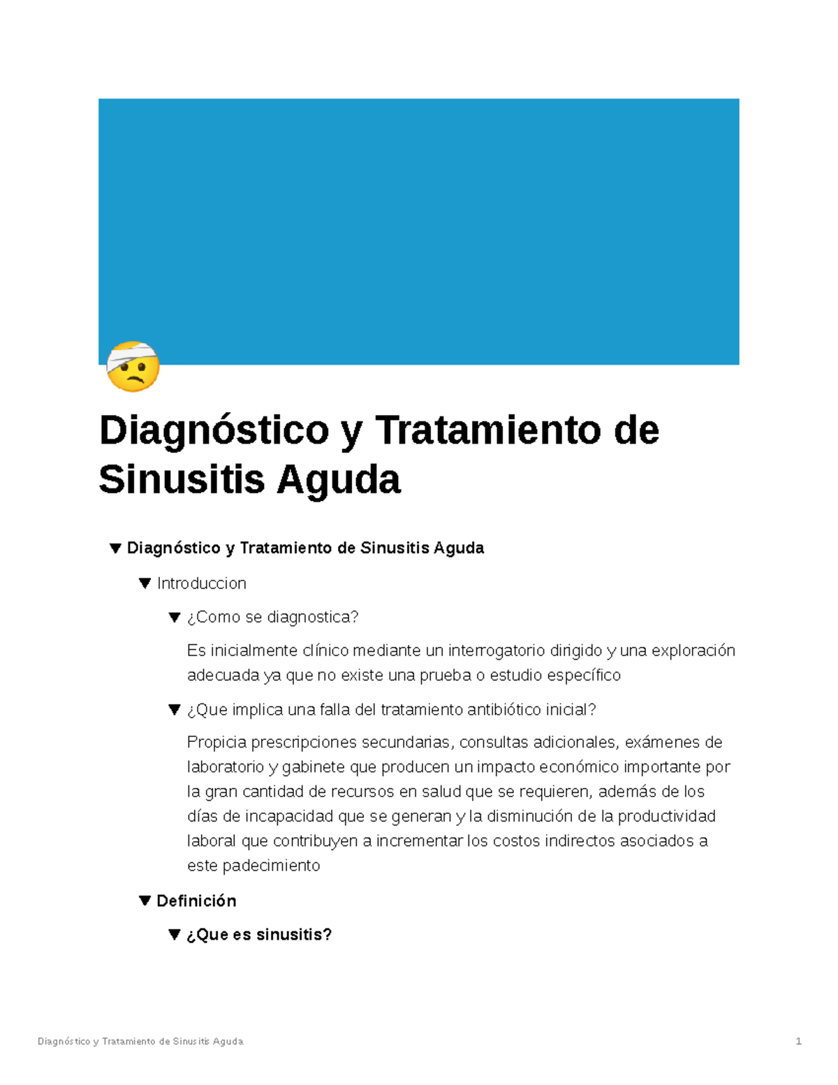 Diagnóstico y Tratamiento de Sinusitis Aguda - 🤕 Diagnóstico y ...