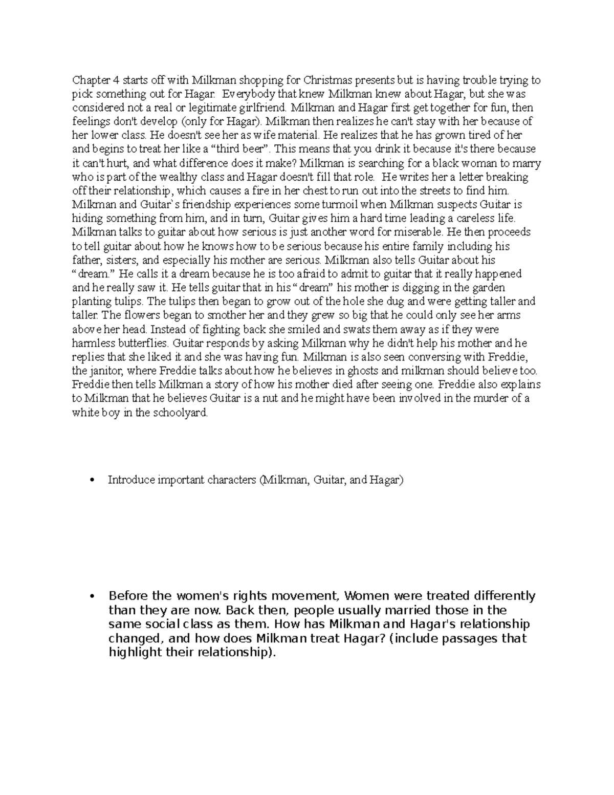 milkman intellectual presentation - Chapter 4 starts off with Milkman ...