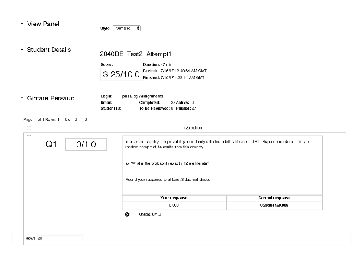 Test 2 - notes - View Panel Style Student Details Numeric 2040DE_Test2 ...